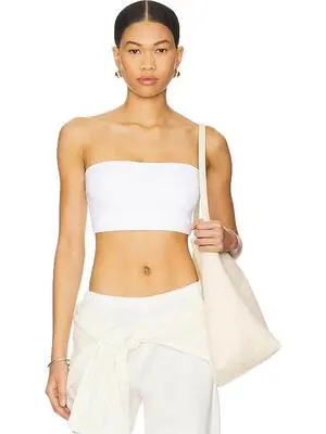Enza Costa Essential Bandeau Top - White