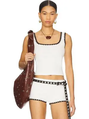 SIEDRES Imena Cropped Top - White