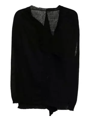 Yohji Yamamoto Draped Cardigan - Black