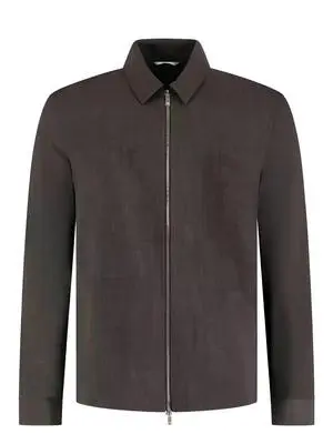 Marco Pescarolo Zip-up Overshirt - Brown
