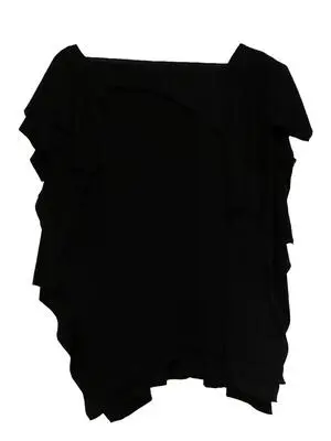 Yohji Yamamoto Draped Twisted Vest - Black