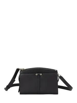BOSS Lidney Leather Crossbody Bag - Black