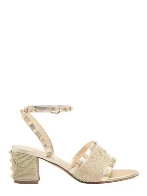Valentino Garavani Rockstud Embellished Sandals - Gold