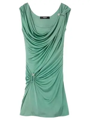 Versace Draped Mini Dress - Green