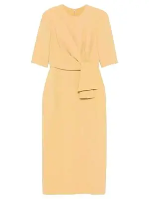 Elie Saab Cady Midi Dress - Yellow