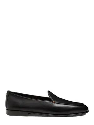 Santoni Leather Loafers - Black