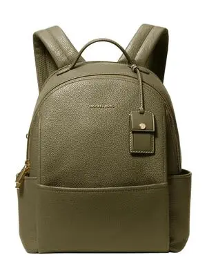 Michael Kors Sable Medium Pebbled Leather Backpack - Green