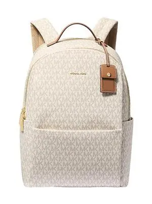 Michael Kors Large Signature Logo Backpack - Natural