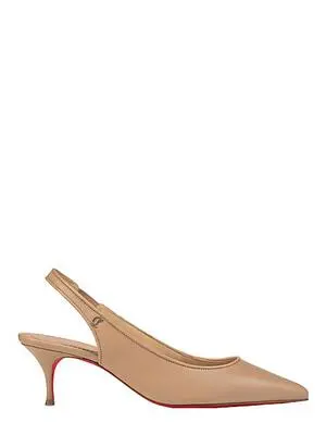 CHRISTIAN LOUBOUTIN Sporty Kate Sling 55 Leather Heeled Pumps - Blush