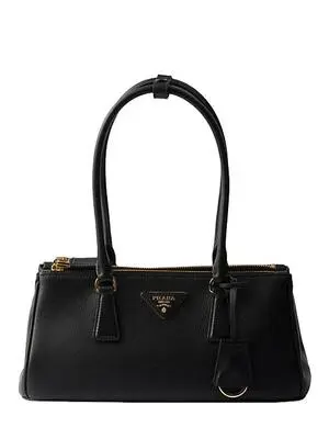 Prada Galleria Medium Leather Top-handle Bag - Black