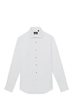 REISS Marcel Slim-fit Long-sleeve Cotton Dinner Shirt - White