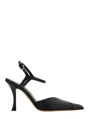 FERRAGAMO 95mm Leather Pumps - Black