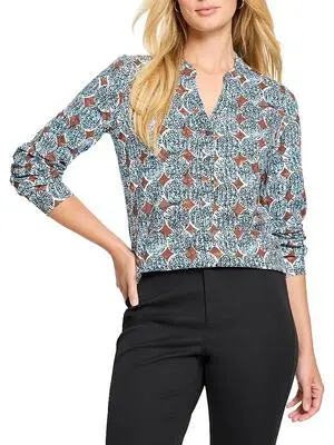 NIC+ZOE Sand Dollar Top - Blue Multi
