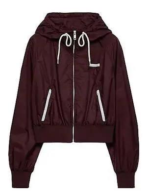 Prada Hooded Re-nylon Blouson Jacket - Burgundy
