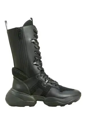 Hogan Interaction Leather Boots - Black