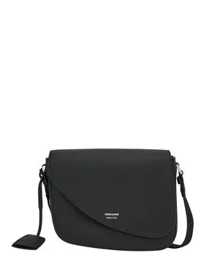 FERRAGAMO Fiamma Messenger Bag - Black
