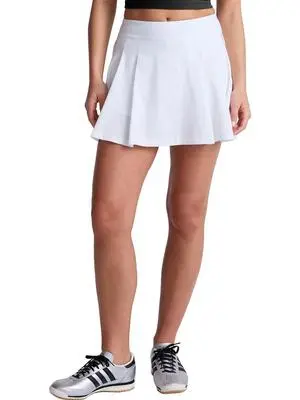 Beyond Yoga Team Pleat Miniskirt Skort True White