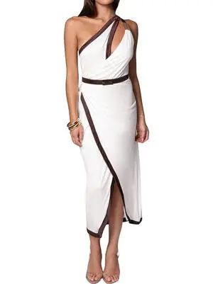JLUXLABEL Belted Cocktail Dress - Ivory