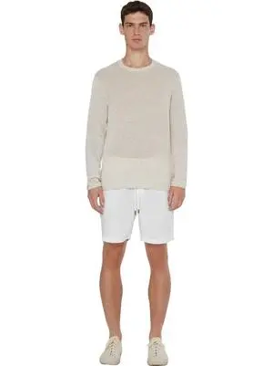 Onia Kevin Crewneck Linen Sweater Stone