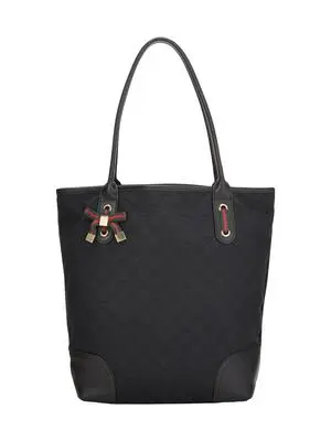 Gucci Gg Canvas Princy Vertical Tote - Black