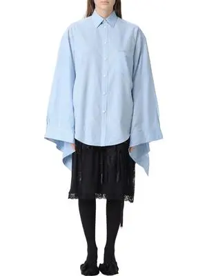 Balenciaga Striped Oversized Shirt - Gnawed Blue