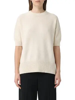 JIL SANDER JIL SANDER Short-Sleeved Cashmere Jumper Ivory