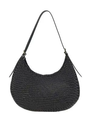 Dragon Diffusion Woven Shoulder Bag - Black