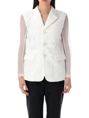 Comme Des Garçons Classic Jacket - White