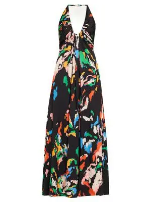 A.L.C. Al Halter Gown - Black Multi