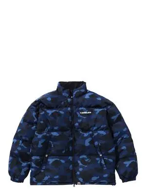 A BATHING APE Color Camo Reversible Down Jacket - Blue