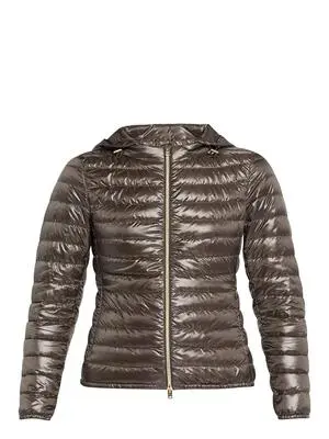Herno Angela Short Down Jacket With Detachable Hood - Charcoal