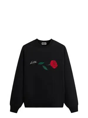 Kith Signature Rose Crewneck - Black
