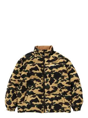 A BATHING APE 1st Camo Reversible Down Jacket - Yellow