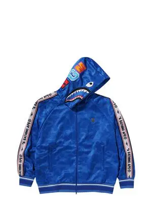 A BATHING APE Relaxed Fit Shark Full Zip Hoodie - Blue