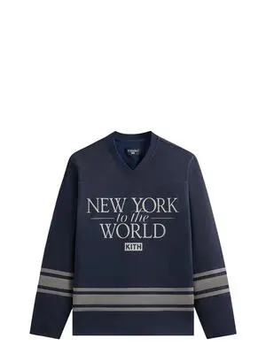 Kith Ny To The World Big Apple Malik' Jersey - Blue