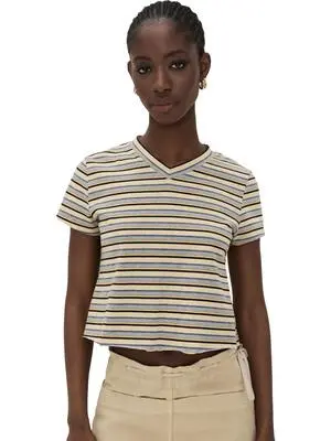 Lioness North Light Striped Tee - Yellow Stripe