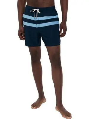 FAIR HARBOR The Anchor Swim Shorts 6 - Light Blue Stripe
