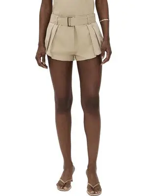 Lioness New York Belted Shorts - Camel