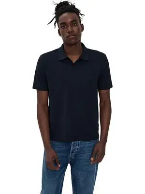Vince Mesh Knit Johnny Polo - Coastal