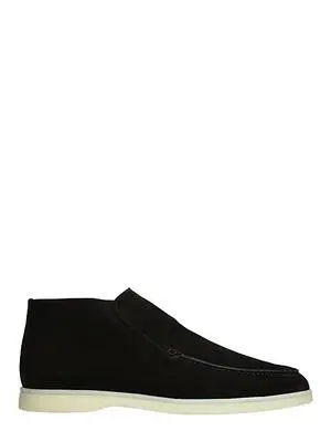 AURELIEN Suede Loafers - Black