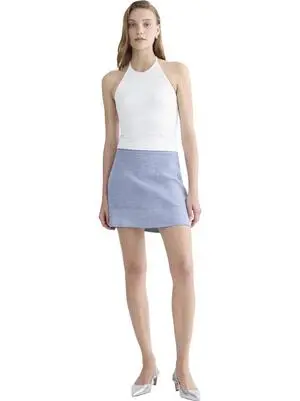 Everlane Stretch Linen Mini Skirt - Chambray