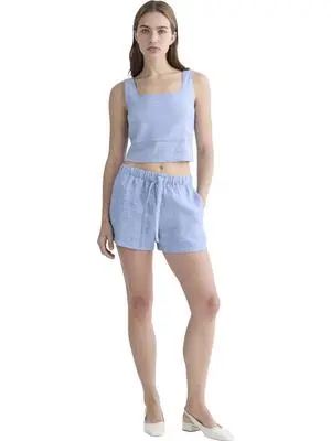 Everlane Linen Drawstring Boxer Short - Chambray