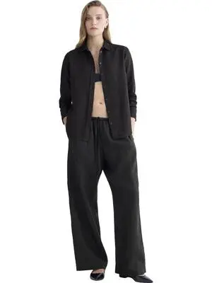 Everlane Linen Drawstring Pants - Black