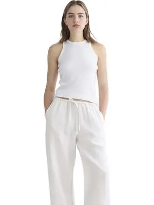 Everlane Linen Drawstring Wide Leg Pant - Natural Chambray