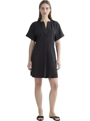 Everlane Linen Popover Mini Dress - Black