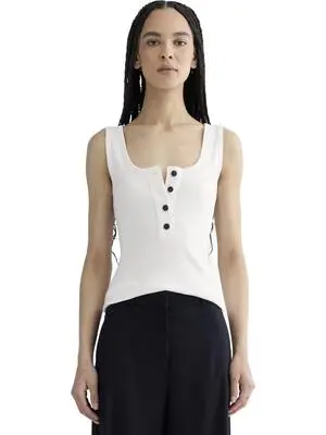 Everlane Henley Tank Top - White