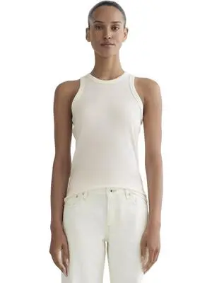 Everlane Shimmy Cutaway Tank Top - Bone