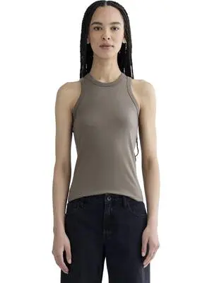 Everlane Shimmy Cutaway Tank Top Taupe