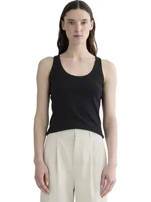 Everlane Shimmy Scoop-neck Tank Top - Black