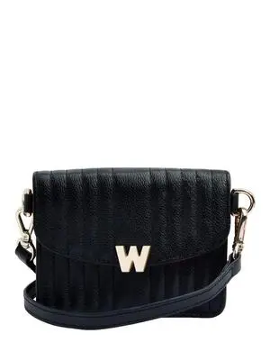 Wolf Mimi Mini Bag With Wristlet And Lanyard - Black